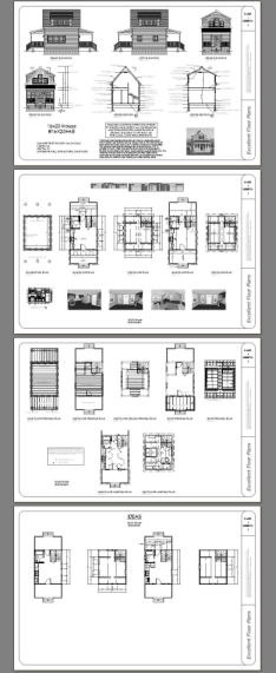 16x20 House -- 1-bedroom 1-bath -- 574 Sq Ft -- PDF Floor Plan ...