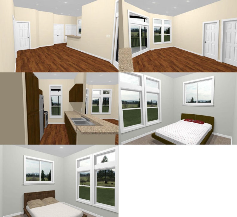 36x26 House 2-bedroom 1-bath 820 Sq Ft PDF Floor Plan Instant Download ...