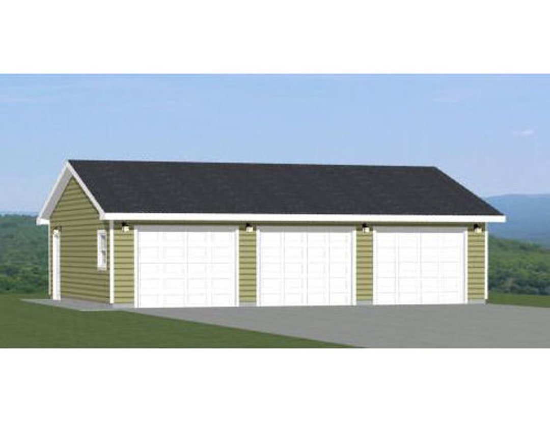 36x28 2-car Garage -- 1,008 Sq Ft -- PDF Floor Plan -- Instant Download ...