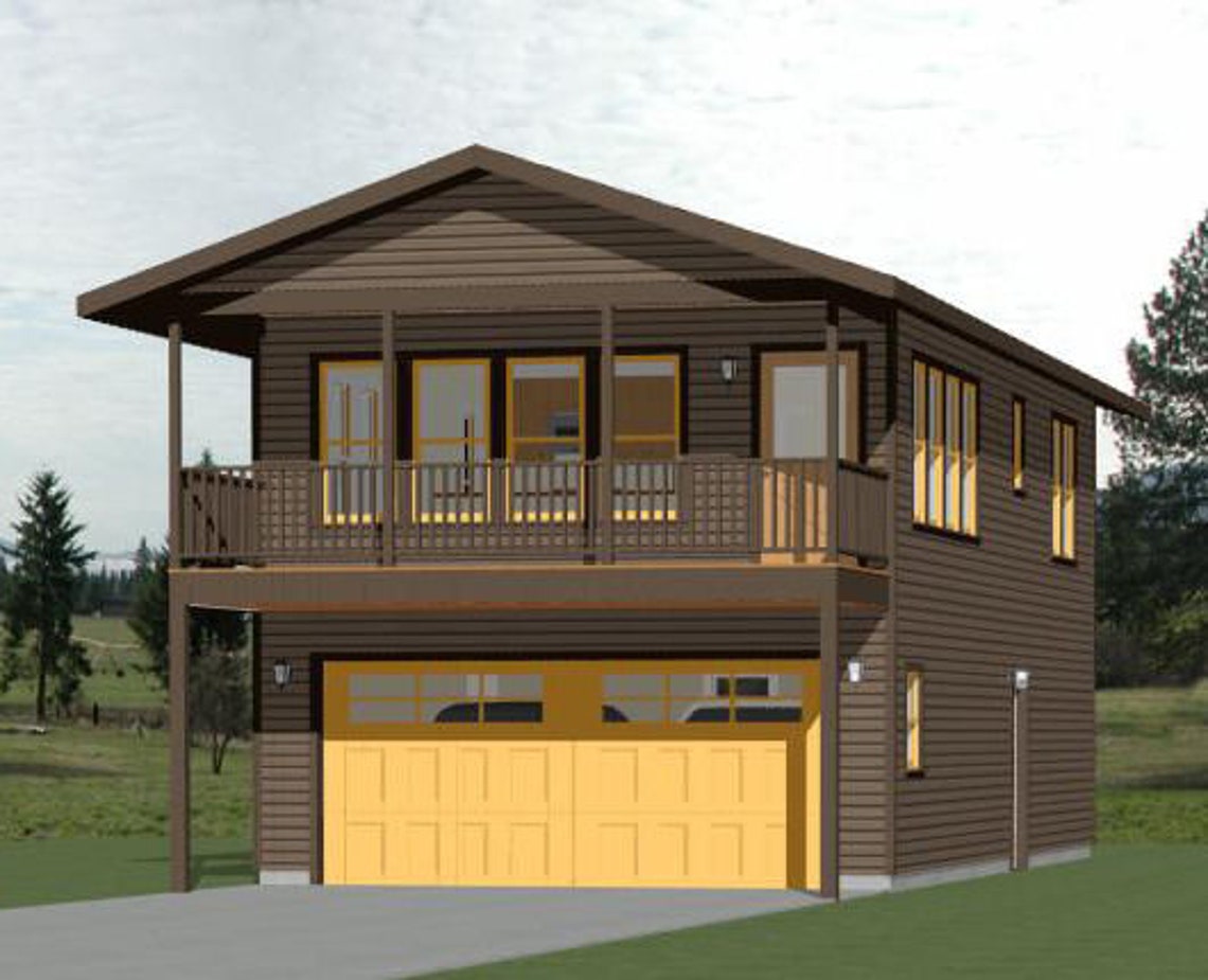 20x40 House -- 1-bedroom 1.5-bath -- 965 Sq Ft -- PDF Floor Plan ...