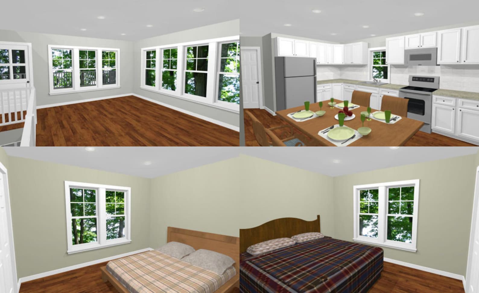 30x32 House -- 2-bedroom 1.5 Bath -- 961 Sq Ft -- PDF Floor Plan ...