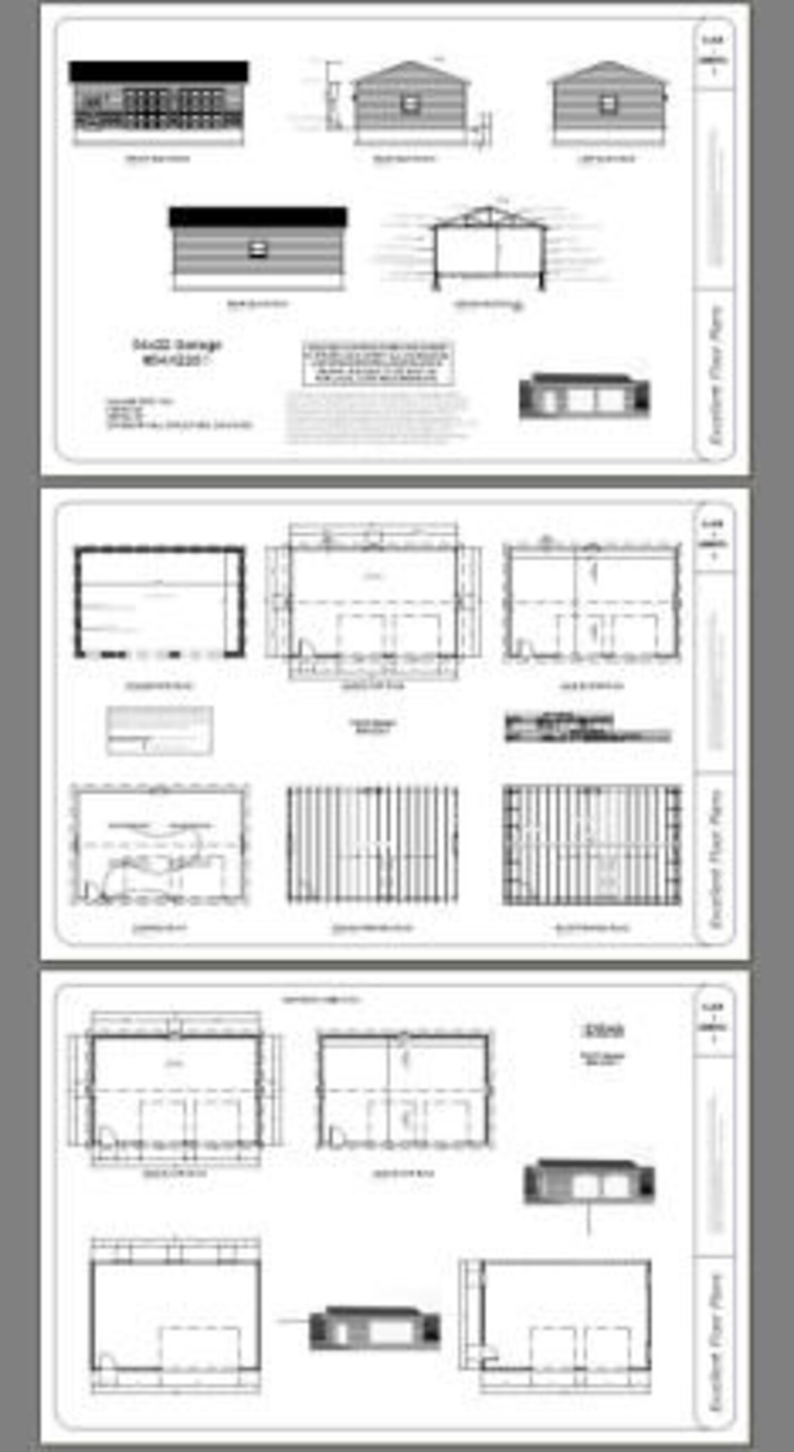34x22 2-car Garages -- 748 Sq Ft -- PDF Floor Plan -- Instant Download ...