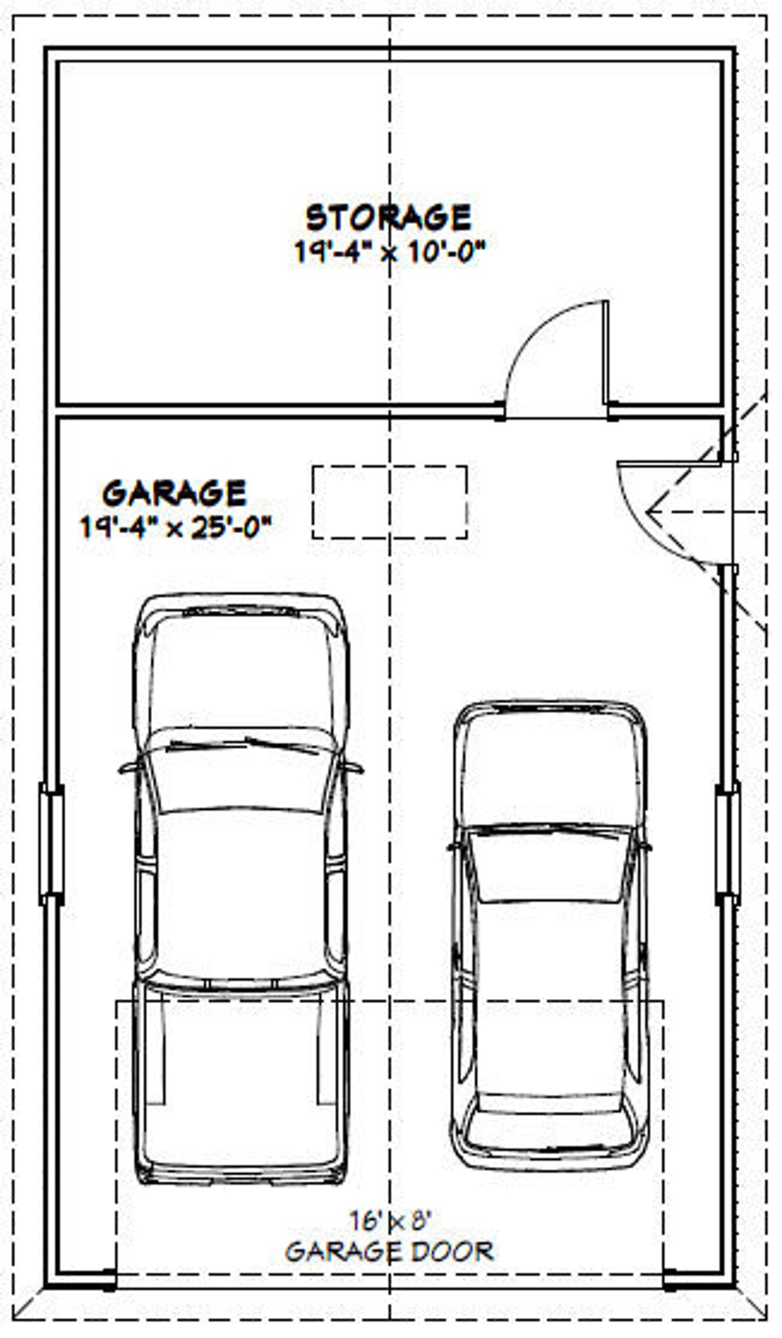 20x36 2-car Garages 1,128 Sq Ft 9ft Walls PDF Floor Plan Instant ...