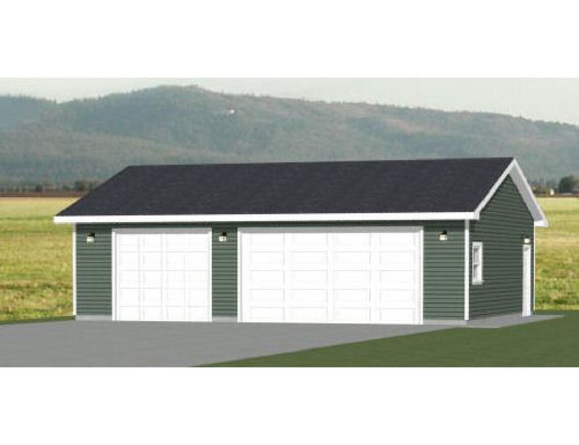 36x28 2-car Garage -- 1,008 Sq Ft -- PDF Floor Plan -- Instant Download ...