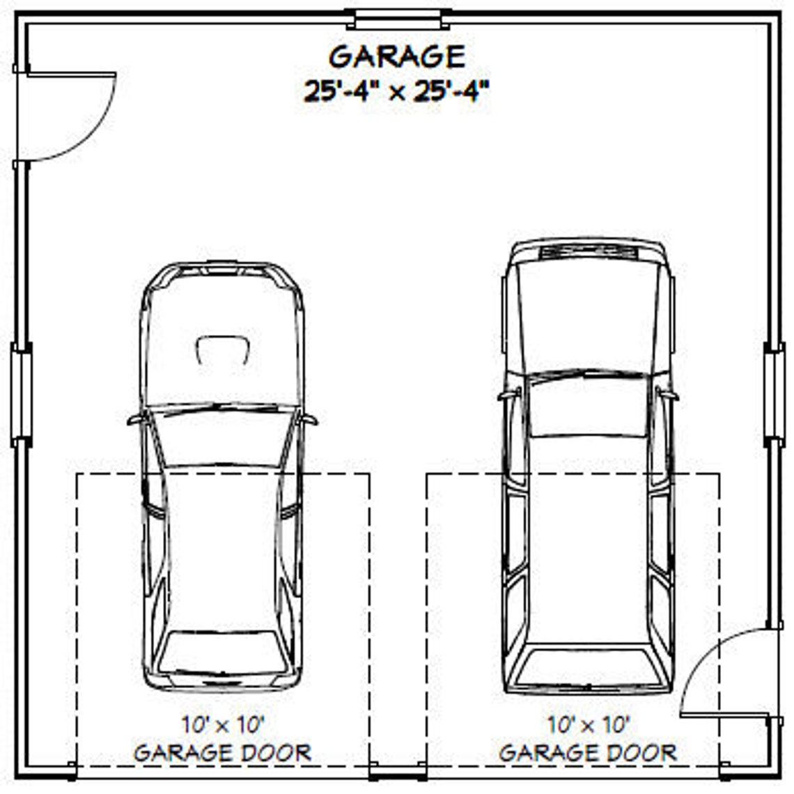 26x26 2-car Garage -- 676 Sq Ft -- PDF Floor Plan -- Instant Download ...