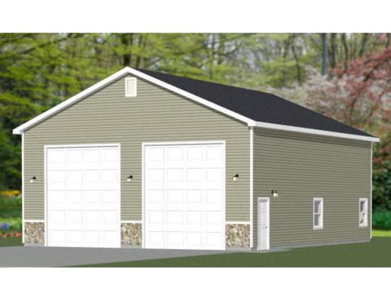 36x44 1-RV Garage -- 1,584 Sq Ft -- PDF Floor Plan -- Instant Download ...