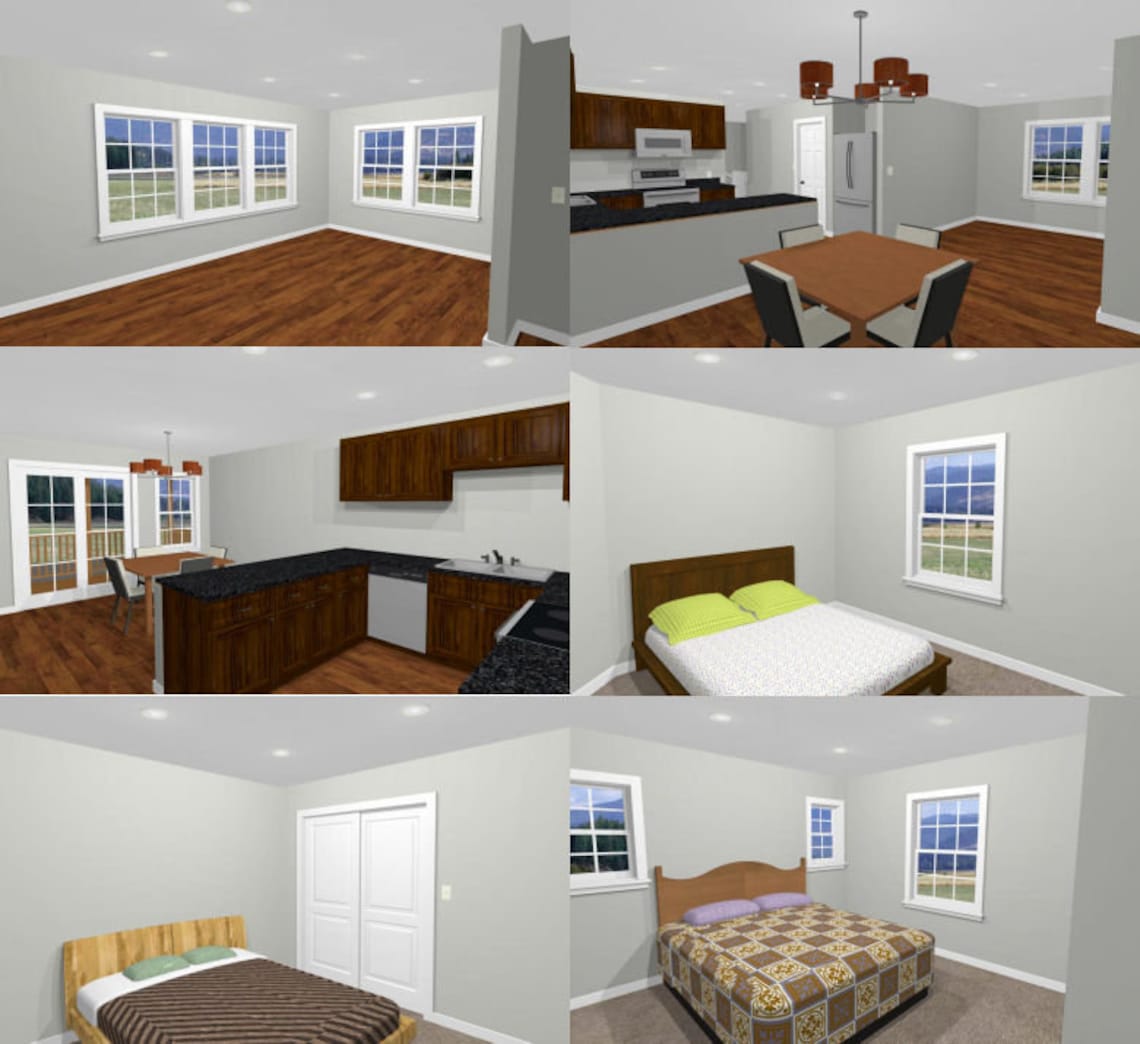 60x50 House -- 3-bedroom 2.5-bath -- 1,703 Sq Ft -- PDF Floor Plan ...