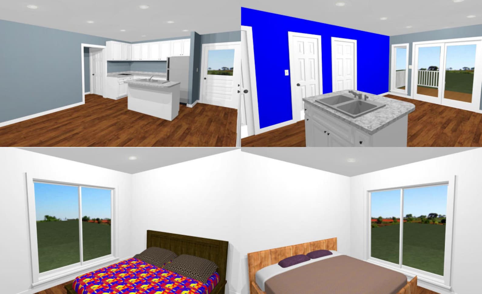 36x20 House 2-Bedroom 2-Bath 720 sq ft PDF Floor Plan | Etsy