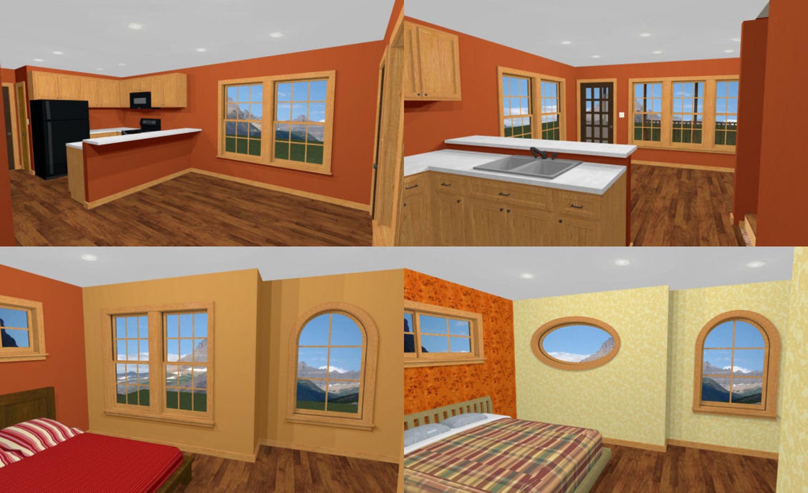 16x24 House -- 2-bedroom 2.5-bath -- 1,075 Sq Ft -- PDF Floor Plan ...