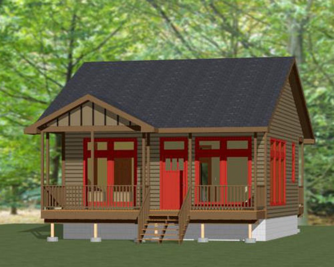 26x26 House -- 1-bedroom 1-bath -- 676 Sq Ft -- PDF Floor Plan ...