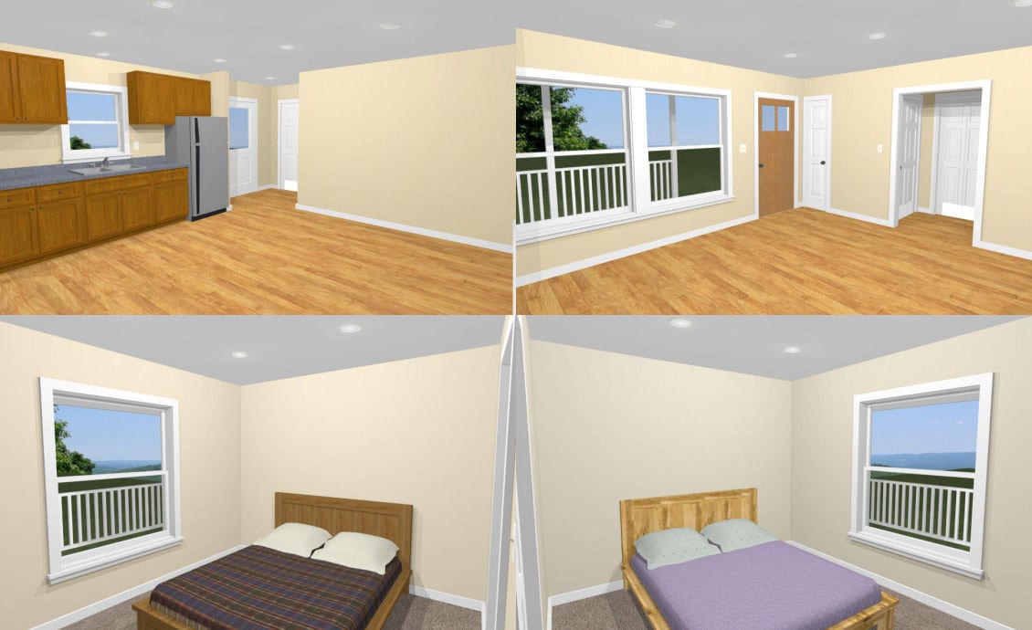 48x16 House -- 2-bedroom 2-bath -- 768 Sq Ft -- PDF Floor Plan ...