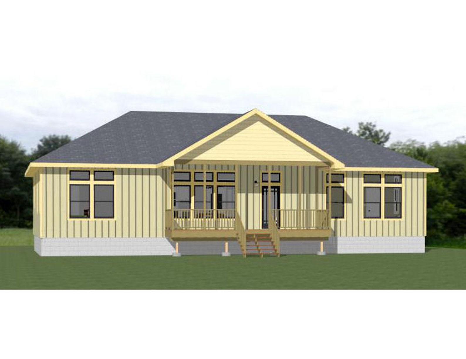 60x30 House -- 4-bedroom 3-bath -- 1,800 Sq Ft -- PDF Floor Plan ...