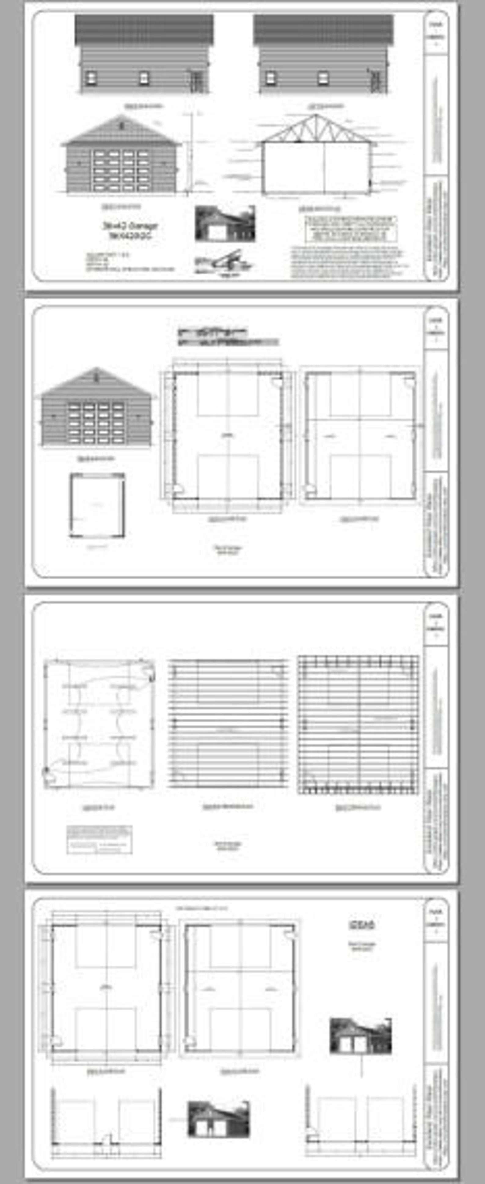 36x42 RV Garages 1,512 Sq Ft PDF Floor Plan Instant Download Models 3B ...
