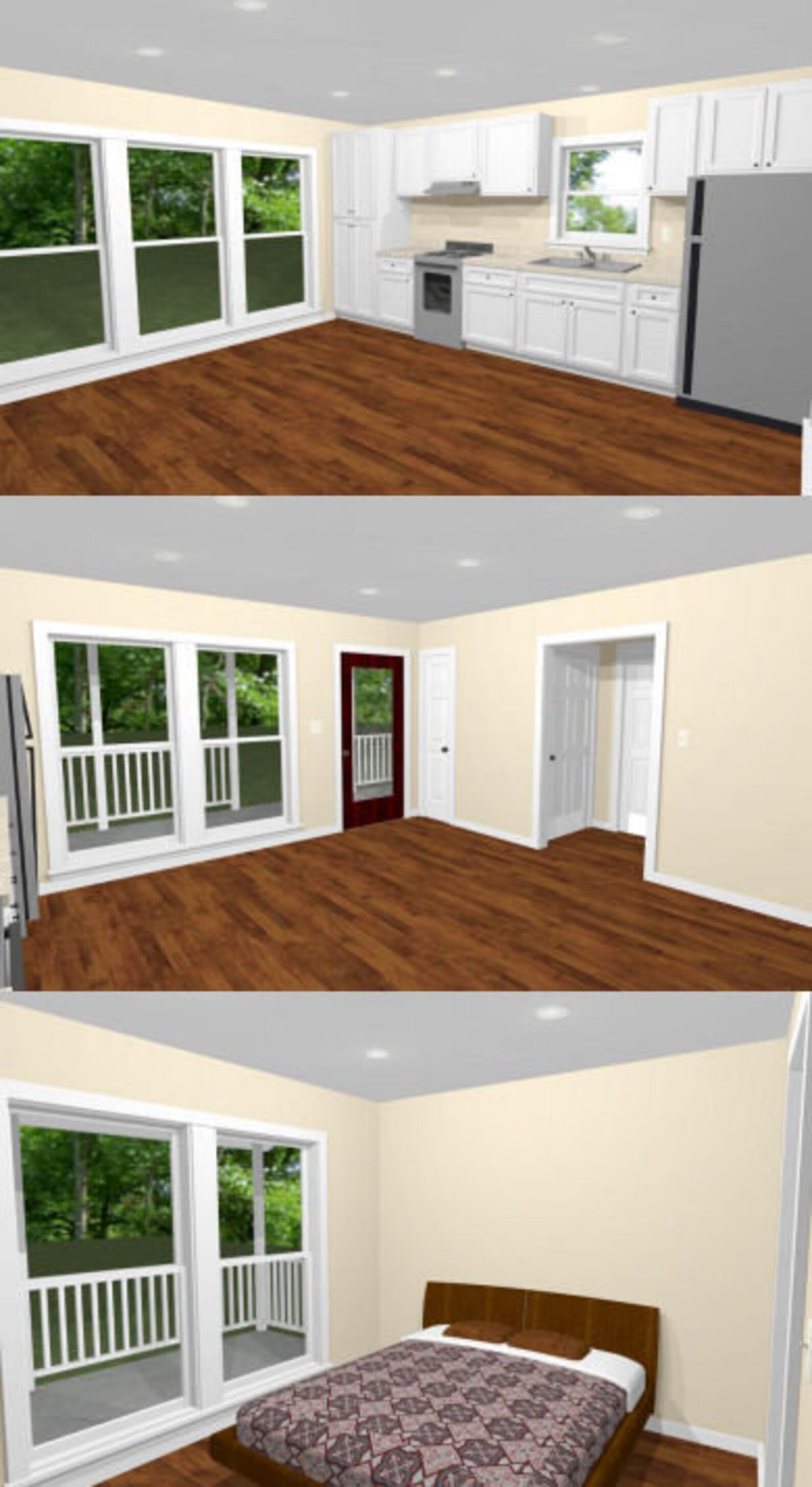 32x16 House -- 1-bedroom 1-bath -- 512 Sq Ft -- PDF Floor Plan ...