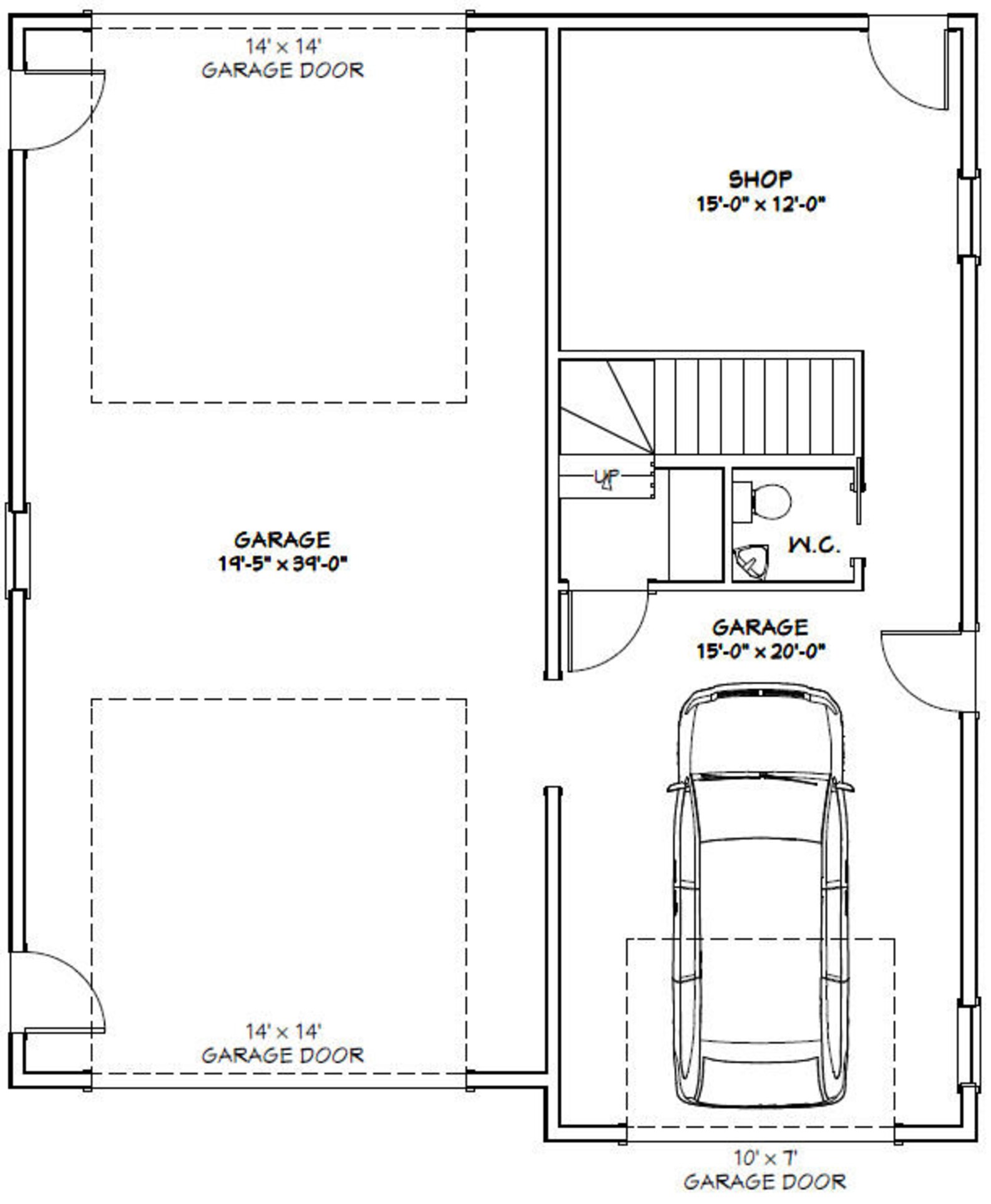 36x42 House 1-bedroom 1.5-bath 961 Sq Ft PDF Floor Plan Instant ...