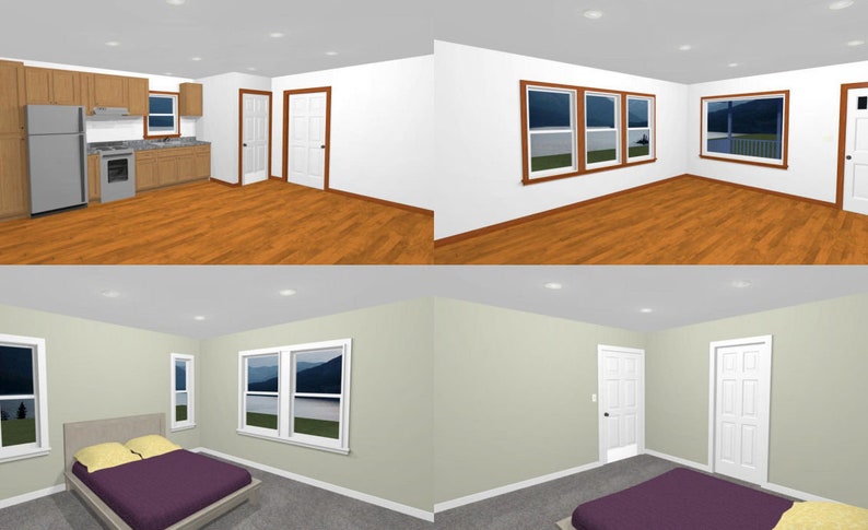 18x30 House -- 1-bedroom 1-bath -- 540 Sq Ft -- PDF Floor Plan ...