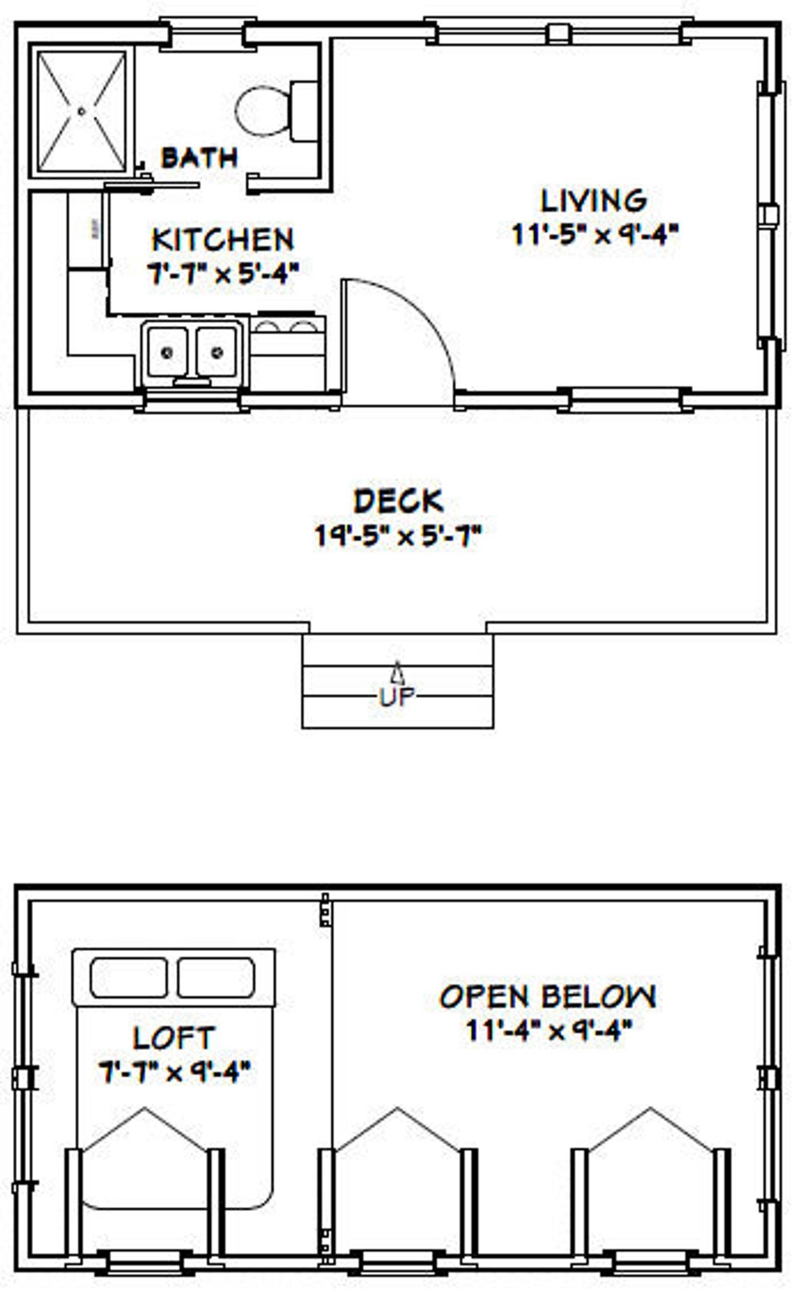 20x10 Tiny House 1-bedroom 1-bath 281 Sq Ft PDF Floor - Etsy