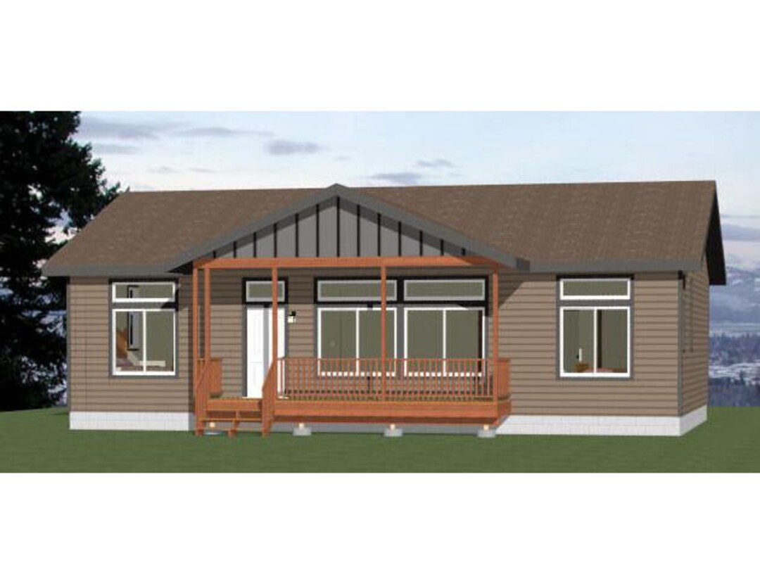46x30 House -- 3-bedroom 2-bath -- 1,380 Sq Ft -- PDF Floor Plan ...