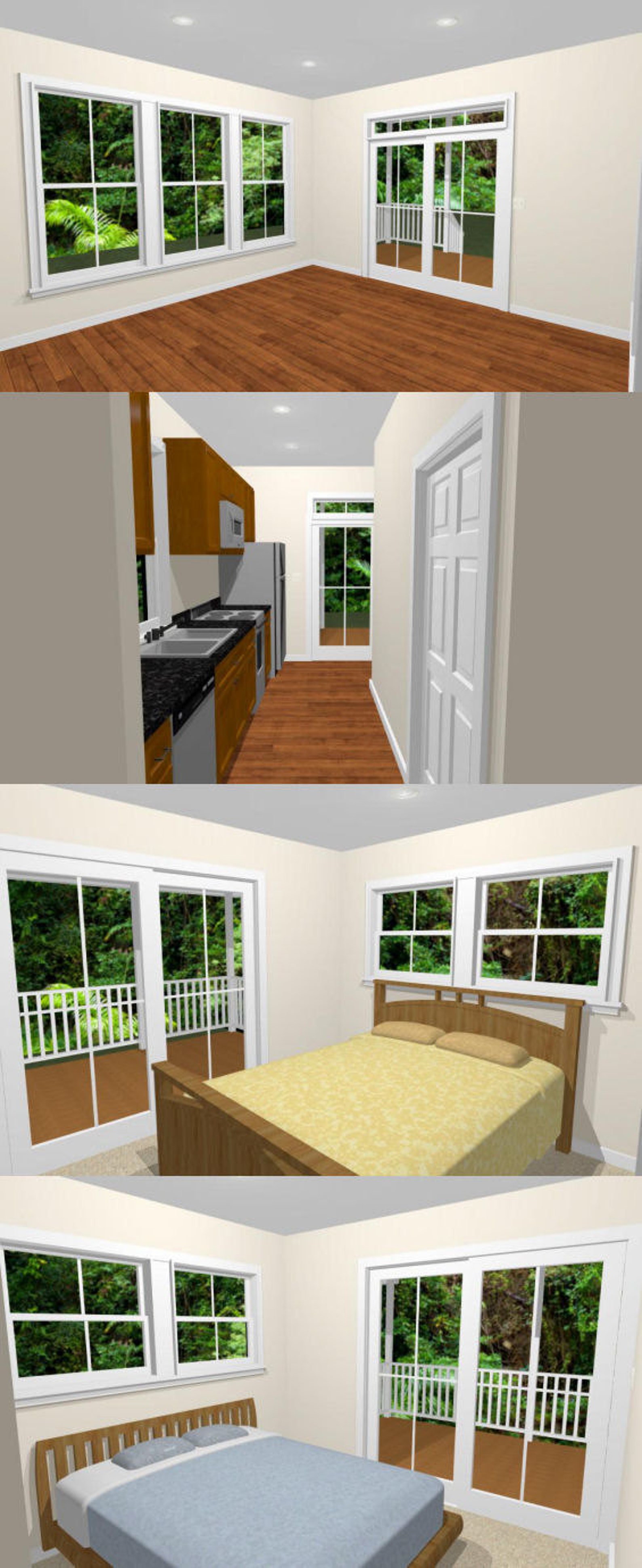 14x28 House -- 2-bedroom 1.5-bath -- 749 Sq Ft -- PDF Floor Plan ...