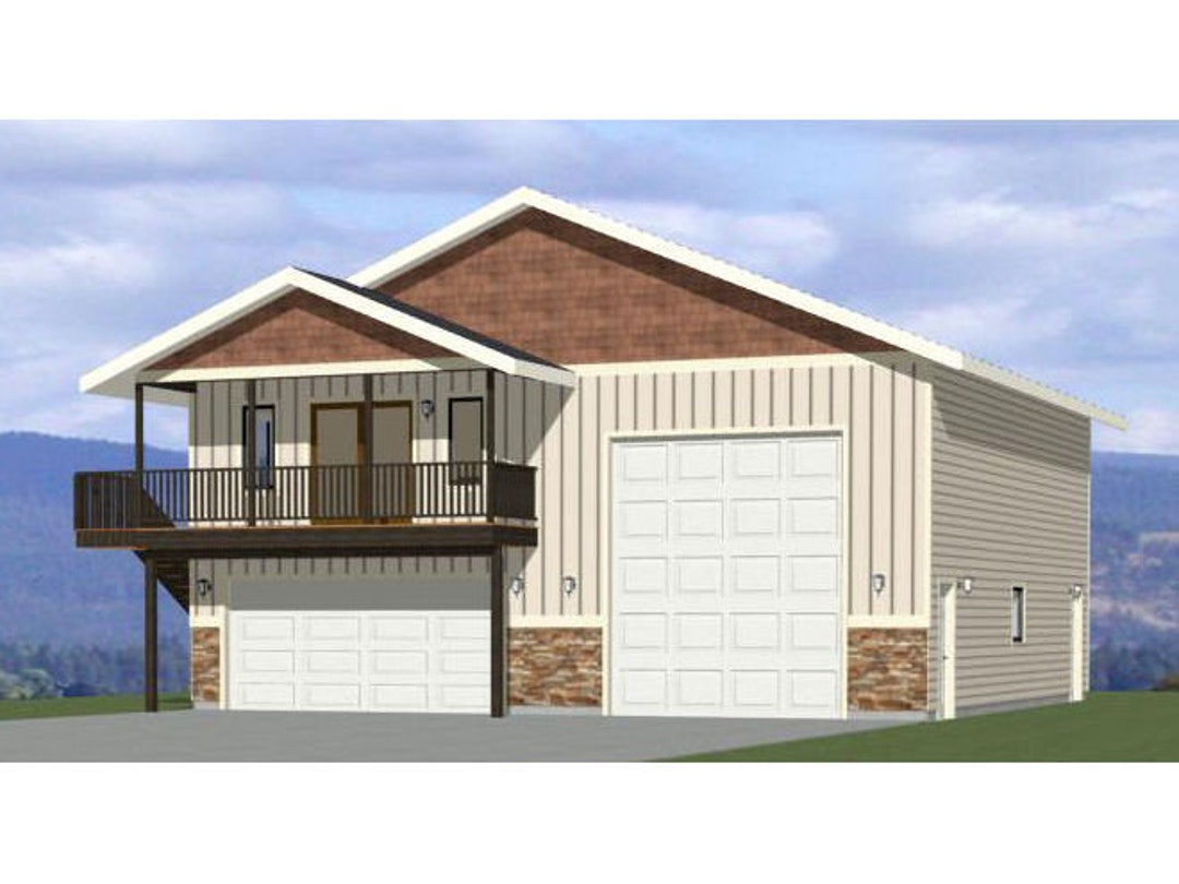 40x40 House -- 2-bedroom 2.5-bath -- 964 Sq Ft -- PDF Floor Plan ...