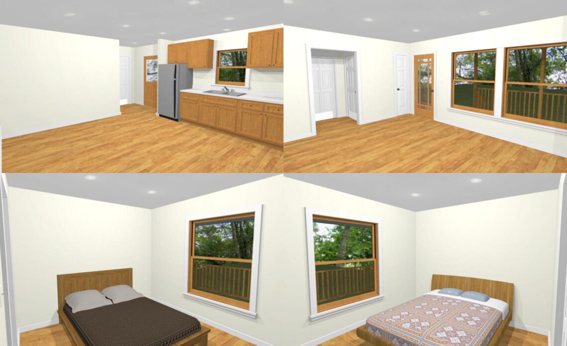 48x16 House 2-bedroom 2-bath 768 Sq Ft PDF Floor Plan - Etsy Canada