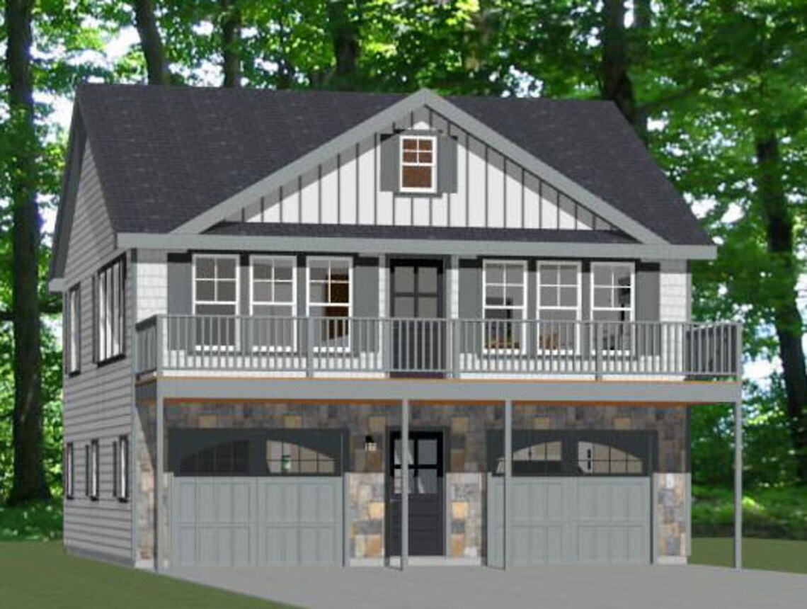 30x32 House -- 2-bedroom 1.5 Bath -- 961 Sq Ft -- PDF Floor Plan ...