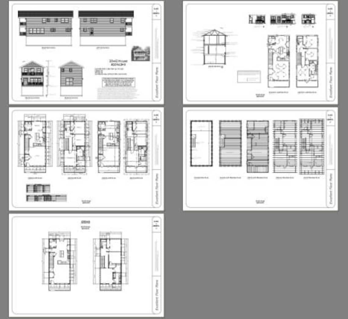 20x42 House 3 Bedroom 2.5 Bath 1,550 Sq Ft PDF Floor Plan Instant ...