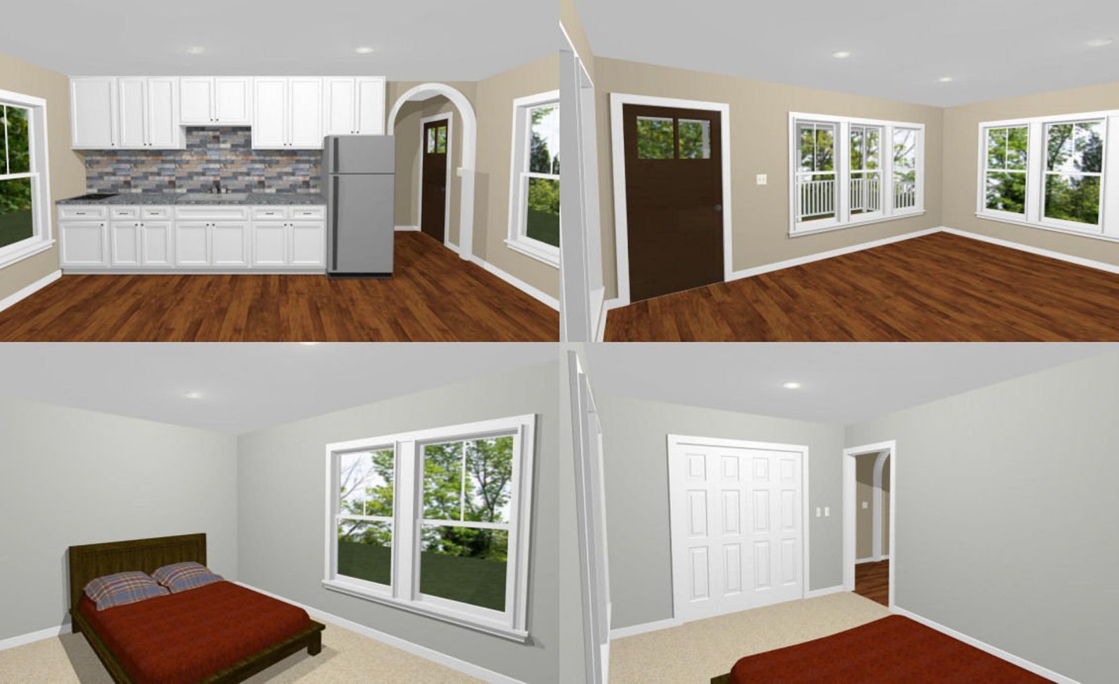 18x30 House -- 1-bedroom 1-bath -- 540 Sq Ft -- PDF Floor Plan ...