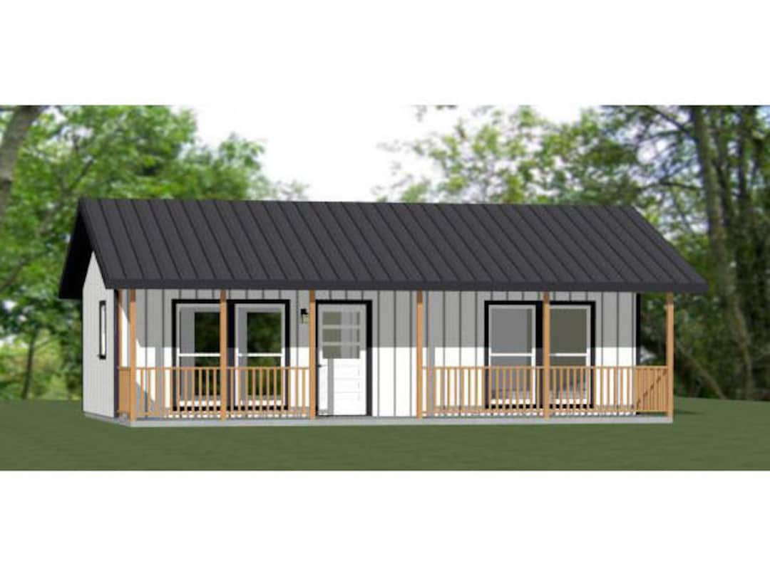 32x16 House -- 1-bedroom 1-bath -- 512 Sq Ft -- PDF Floor Plan ...