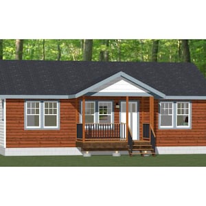 30x24 House 2-bedroom 2-bath 720 Sq Ft PDF Floor Plan Instant Download ...