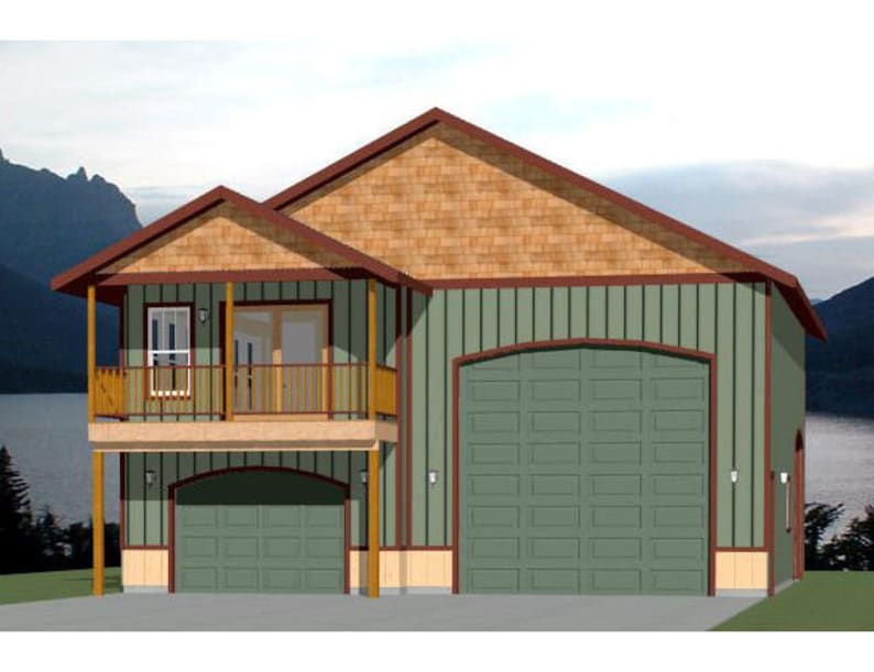 36x42 House -- 1-bedroom 1.5-bath -- 961 Sq Ft -- PDF Floor Plan ...