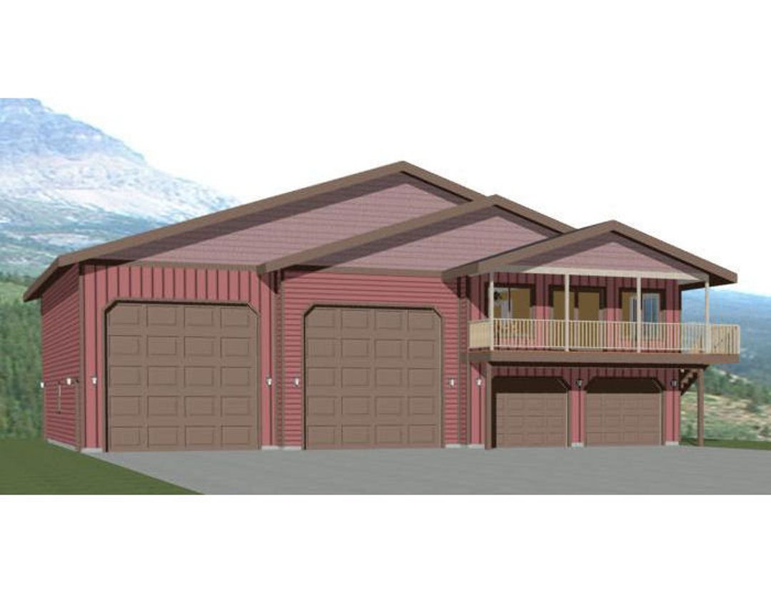 60x50 House -- 3-bedroom 3.5-bath -- 1,637 Sq Ft -- PDF Floor Plan ...