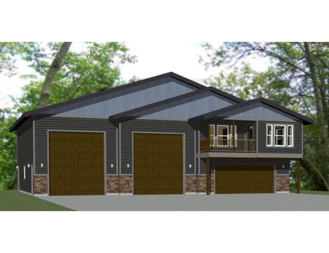 60x50 House -- 2-bedroom 2.5-bath -- 1,694 Sq Ft -- PDF Floor Plan ...