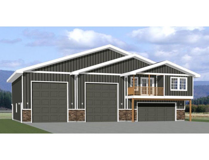 60x50 House -- 3-bedroom 2.5-bath -- 1,703 Sq Ft -- PDF Floor Plan ...
