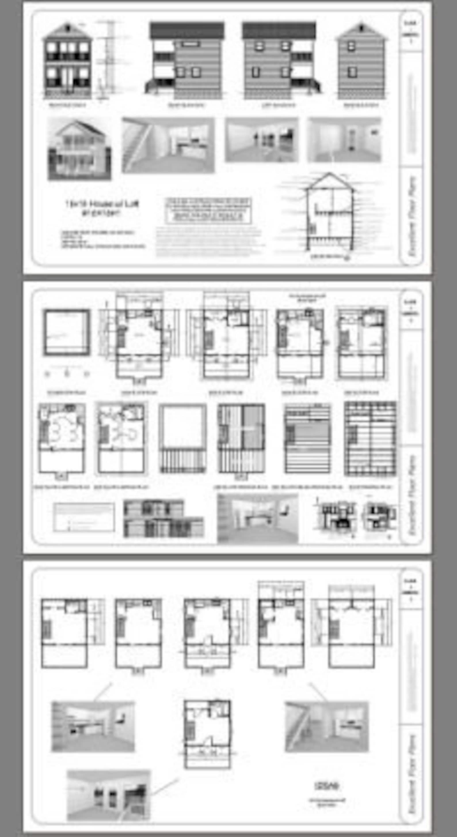 16x16 House W/ Loft -- PDF Floor Plan -- 493 Sq Ft - Etsy Canada