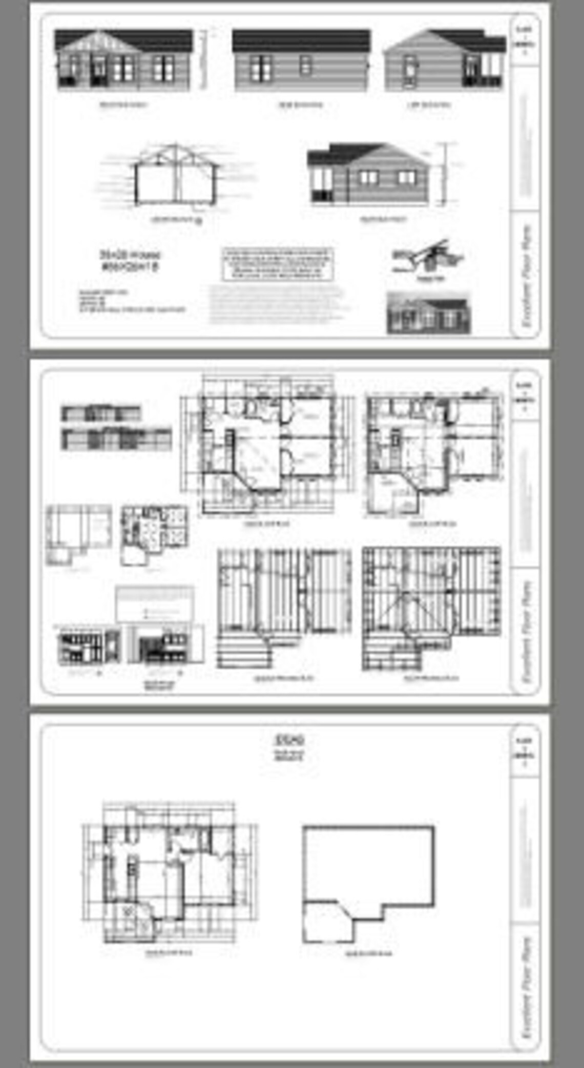36x26 House 2-bedroom 1-bath 820 Sq Ft PDF Floor Plan Instant Download ...