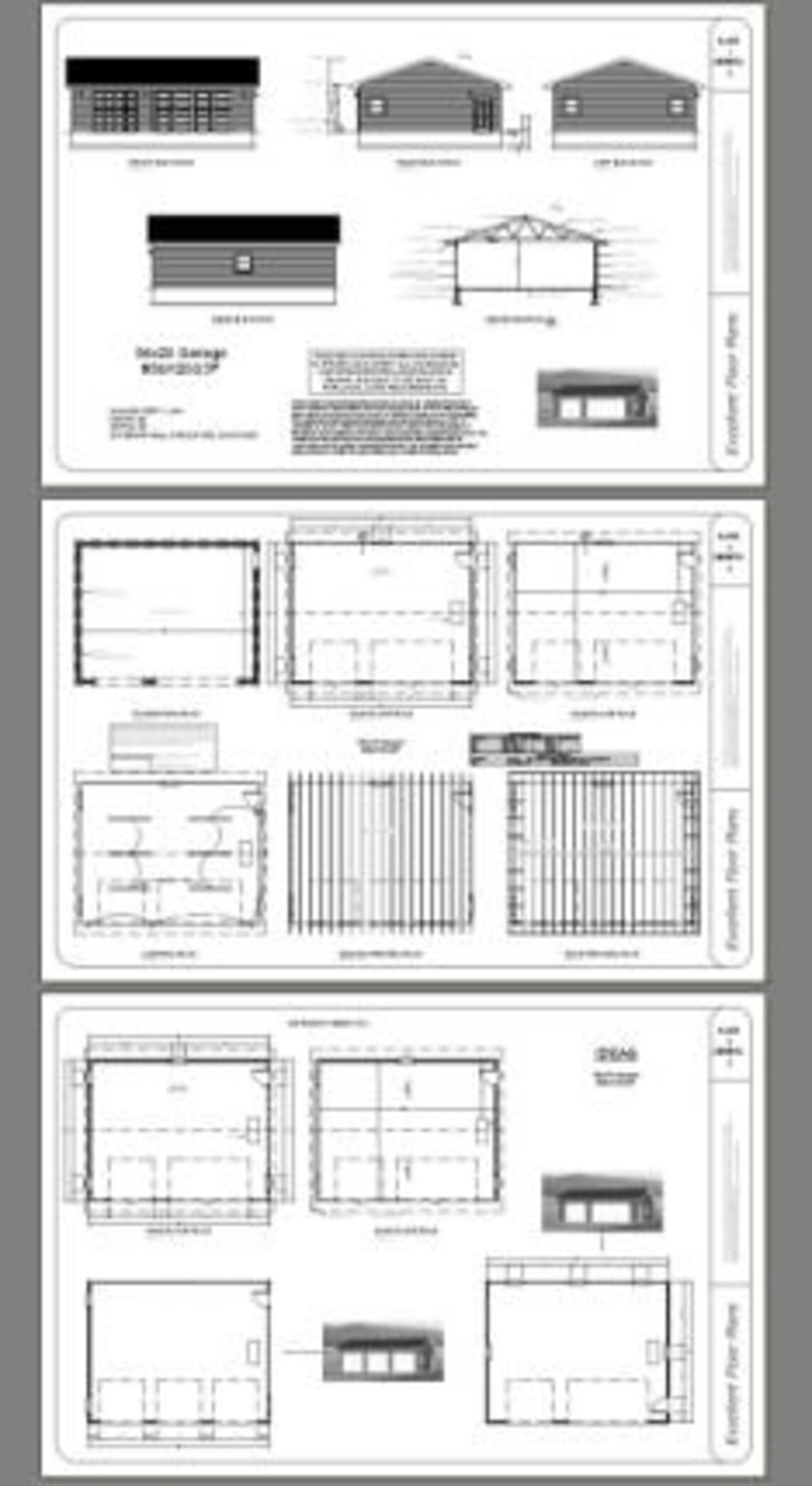 36x28 2-car Garage -- 1,008 Sq Ft -- PDF Floor Plan -- Instant Download ...
