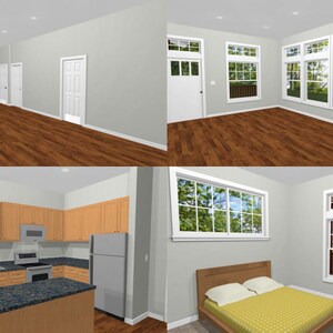 26x34 House -- 1-bedroom 1-bath -- 884 Sq Ft -- PDF Floor Plan ...