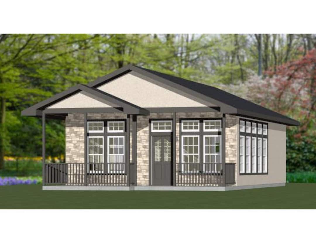 24x32 House -- 1-bedroom 1-bath -- 768 Sq Ft -- PDF Floor Plan ...