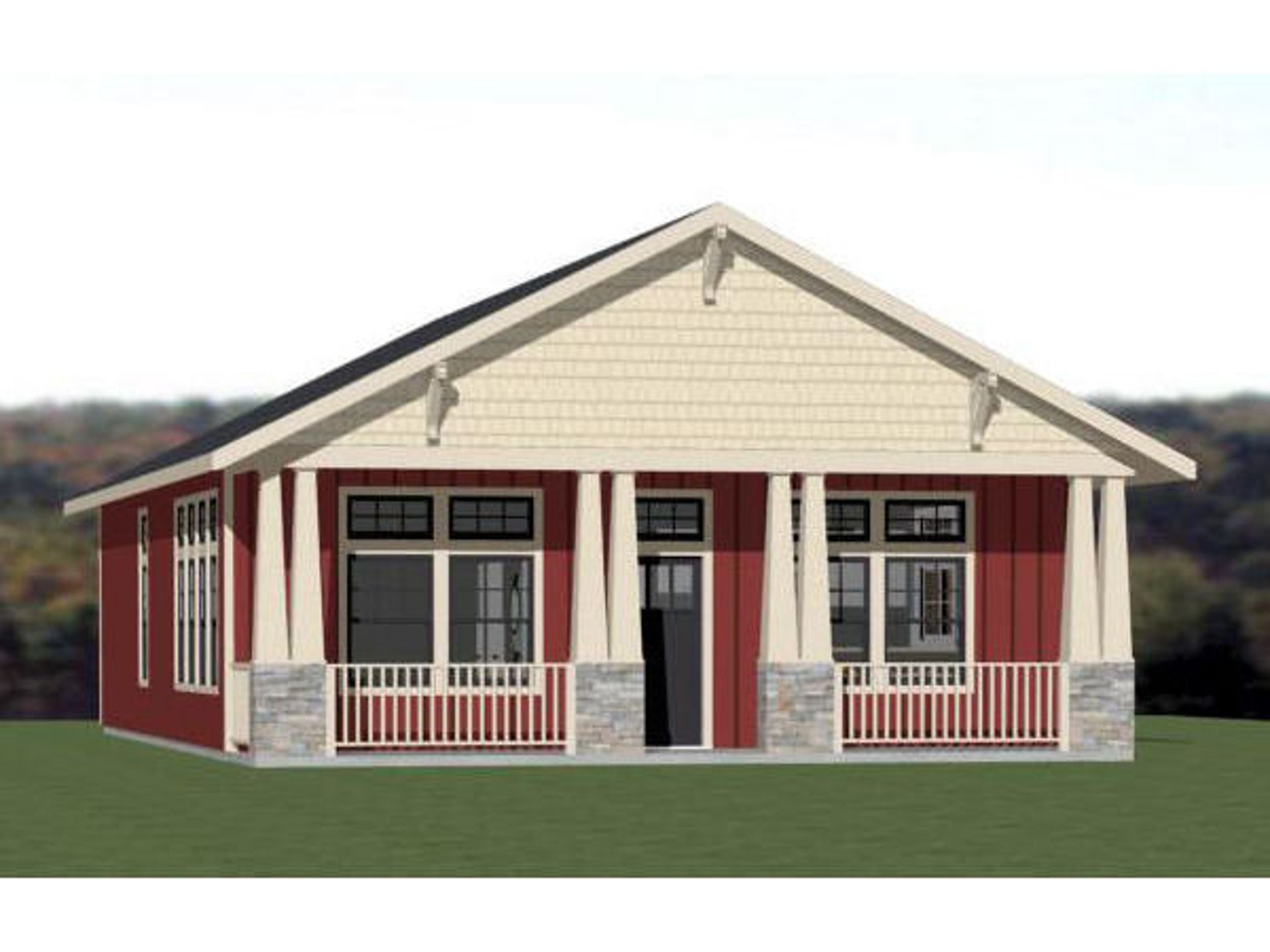 30x40 House -- 3-bedroom 2-bath -- 1,200 Sq Ft -- PDF Floor Plan ...
