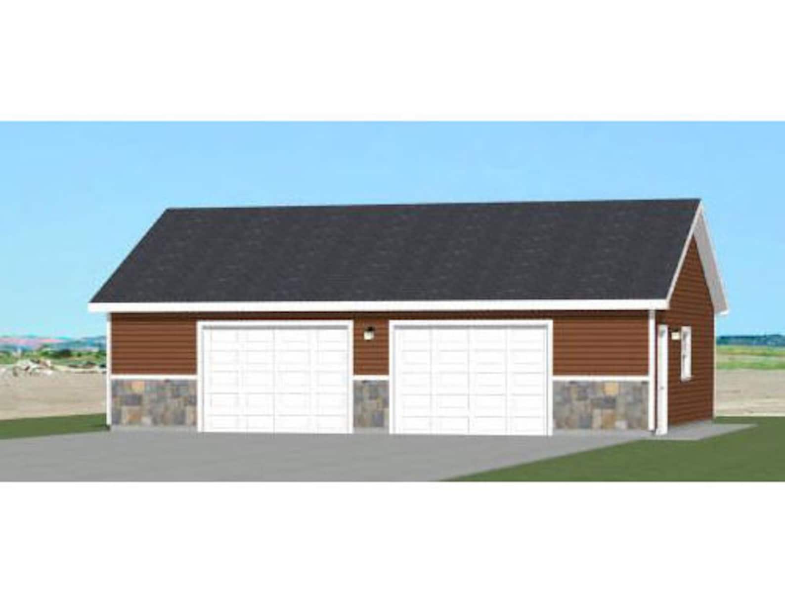 36x26 2-car Garage -- 936 Sq Ft -- PDF Floor Plan -- Instant Download ...