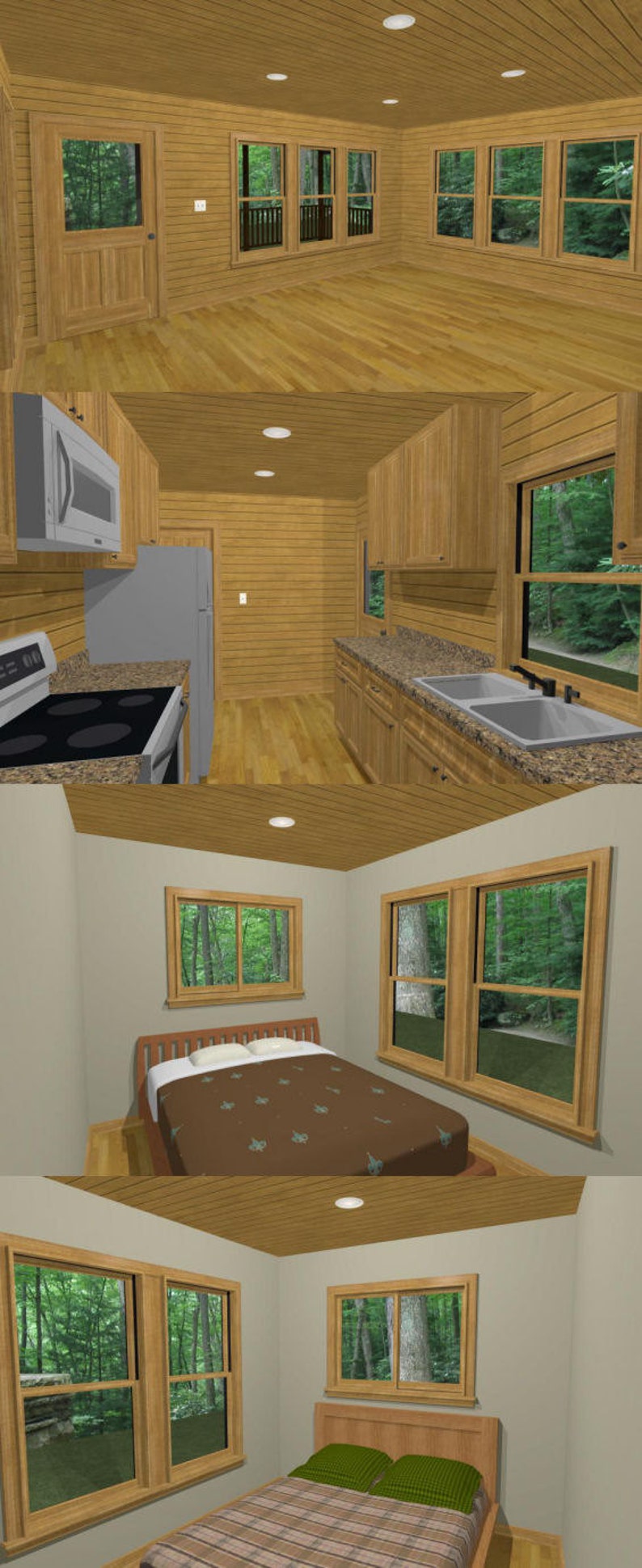 18x40 House -- 2-bedroom 1-bath -- 720 Sq Ft -- PDF Floor Plan ...