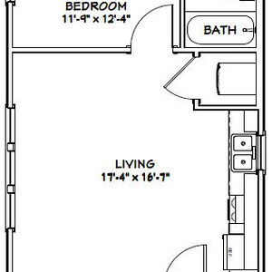 18x30 House -- 1-bedroom 1-bath -- 540 Sq Ft -- PDF Floor Plan ...