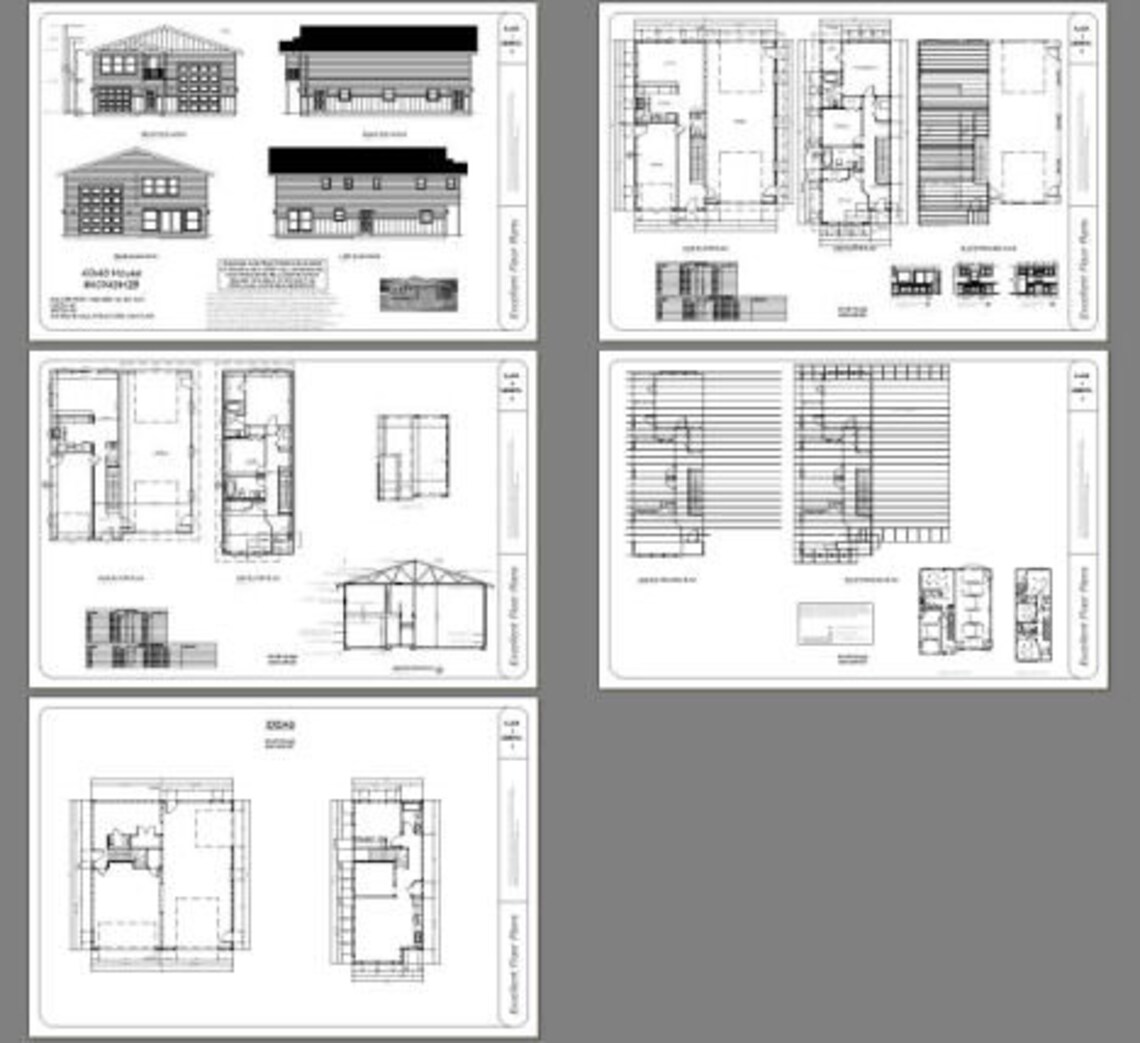 40x48 House 3-bedroom 2.5-bath 1,613 Sq Ft PDF Floor Plan Instant ...