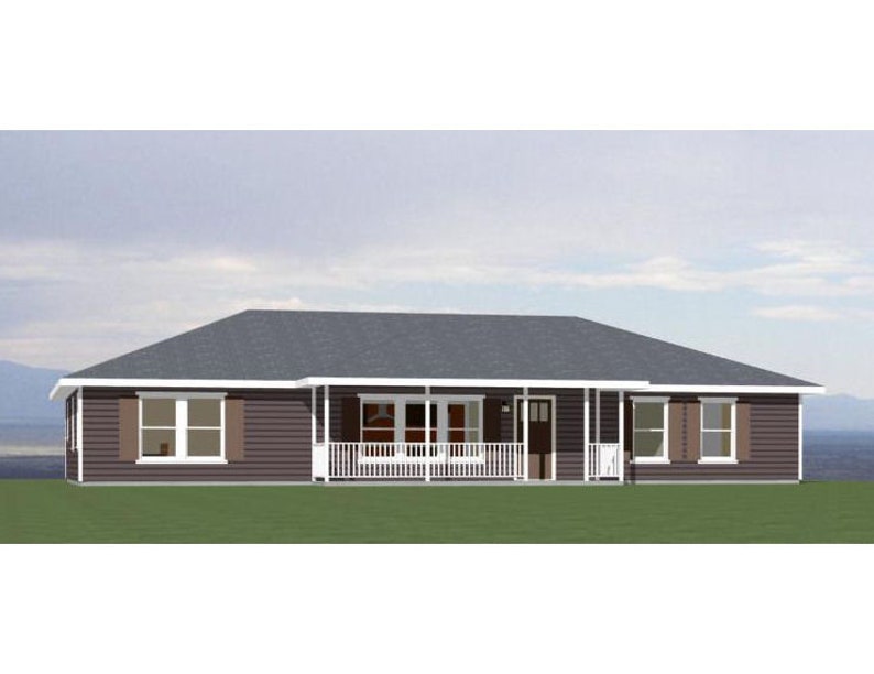 60x30 House -- 4-bedroom 2-bath -- 1,800 Sq Ft -- PDF Floor Plan ...