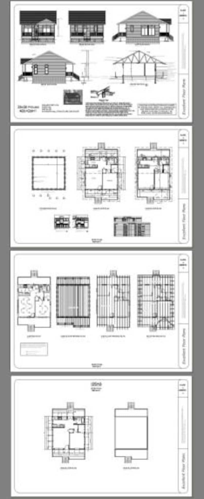 26x26 House -- 1-bedroom 1-bath -- 676 Sq Ft -- PDF Floor Plan ...