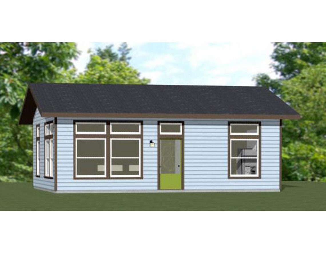 30x24 House 1-bedroom 1-bath 720 Sq Ft PDF Floor Plan Instant Download ...