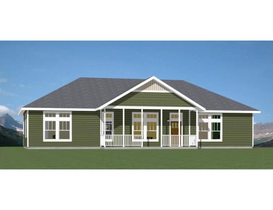 60x30 House -- 3-bedroom 2-bath -- 1,800 Sq Ft -- PDF Floor Plan ...