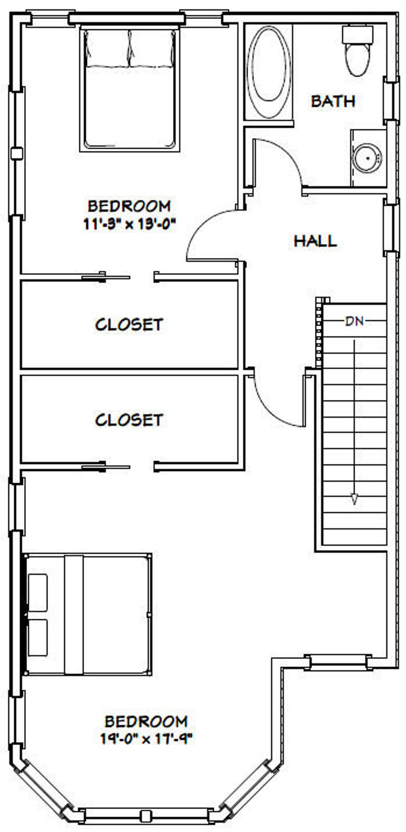 20x42 House 2 Bedroom 1.5 Bath 1460 Sq Ft PDF Floor - Etsy