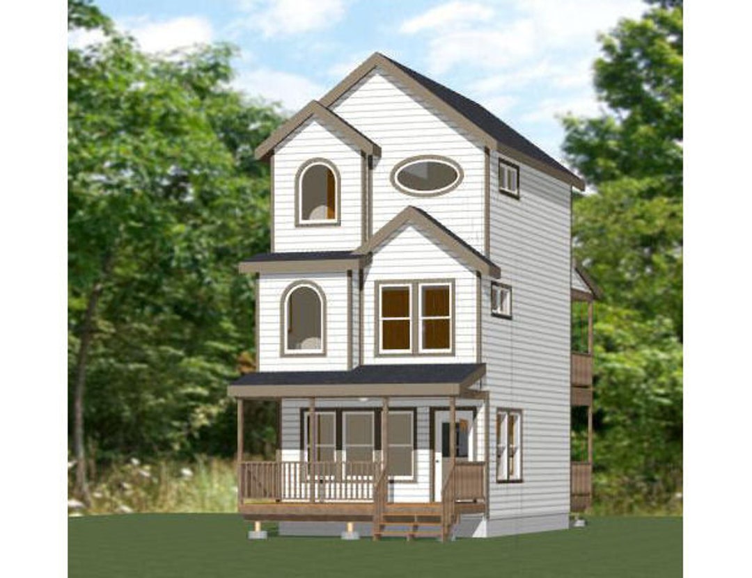 16x24 House -- 2-bedroom 2.5-bath -- 1,075 Sq Ft -- PDF Floor Plan ...